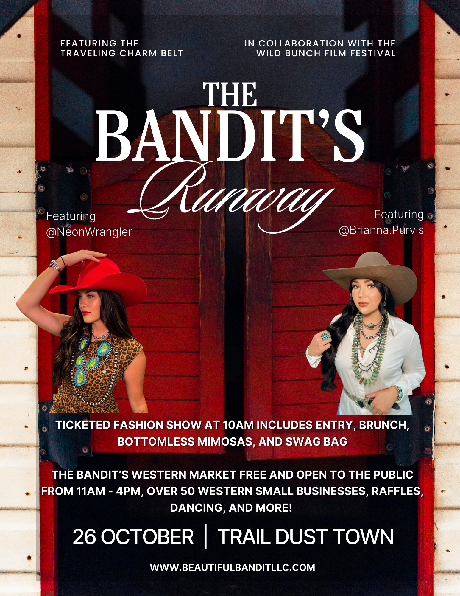 The Bandit's Runway Western Fashion Show - October 26th Trail Dust Tow ...